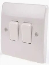 2 Gang 1 Way Wide Rocker Switch - MK | Nexpower